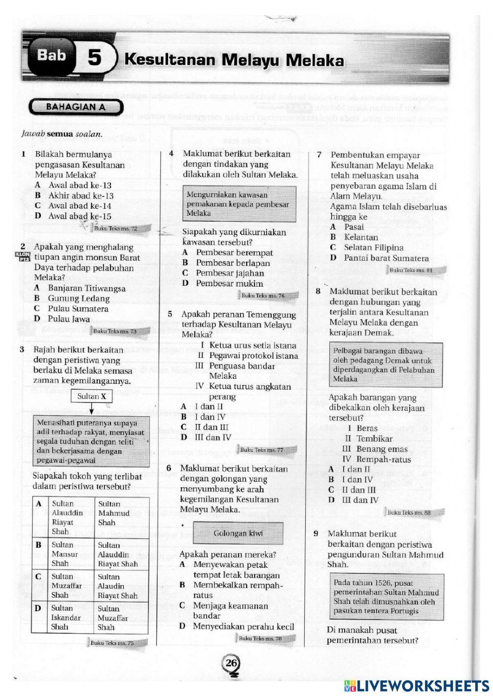 Latihan Sej T2 Bab 125 2717074 | Saiful85 | Live