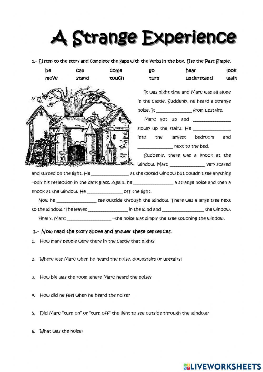 A strange exper… | Free Interactive Worksheets | 1852474