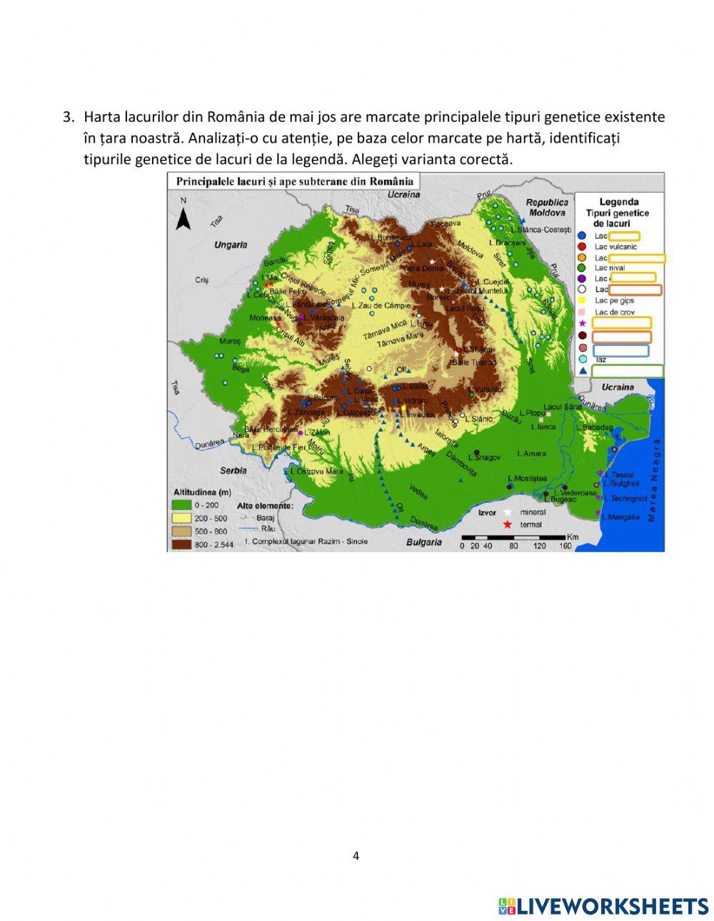 Lacuri din România activity | Live Worksheets