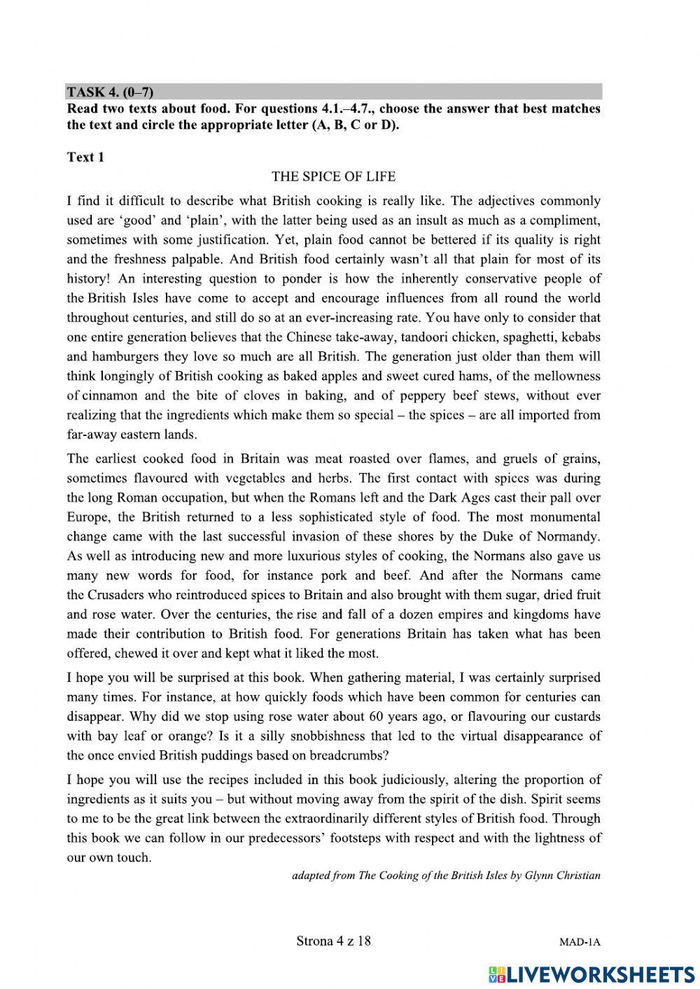 Reading m2-16 worksheet | Live Worksheets