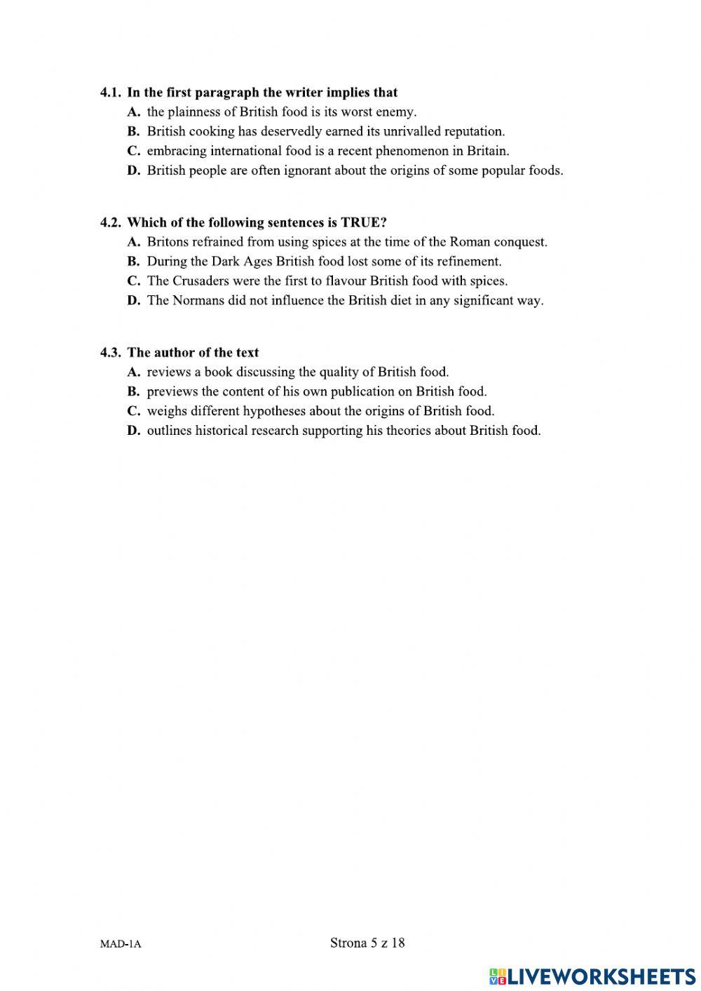 Reading m2-16 worksheet | Live Worksheets