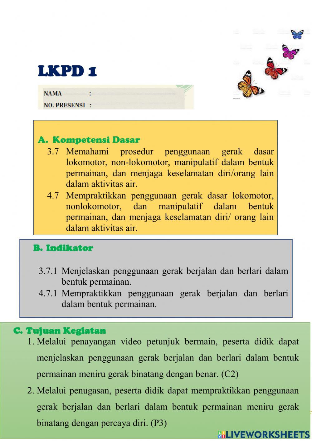 Lkpd t8 st1 p2 worksheet | Live Worksheets