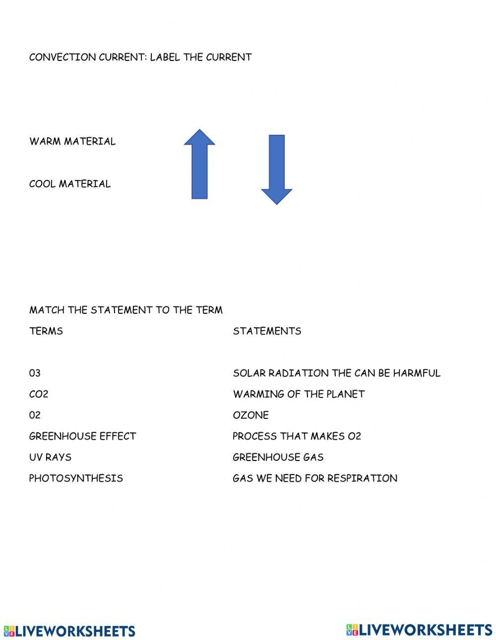 Atmosphere check v2 worksheet | Live Worksheets