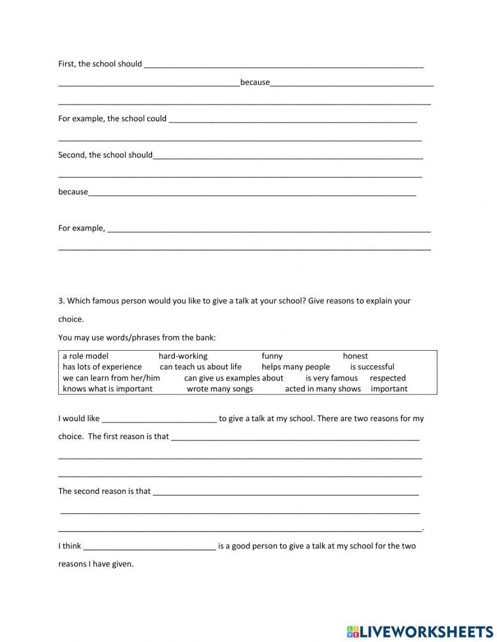 Writing Practice EFL 1854427 | sandy1960