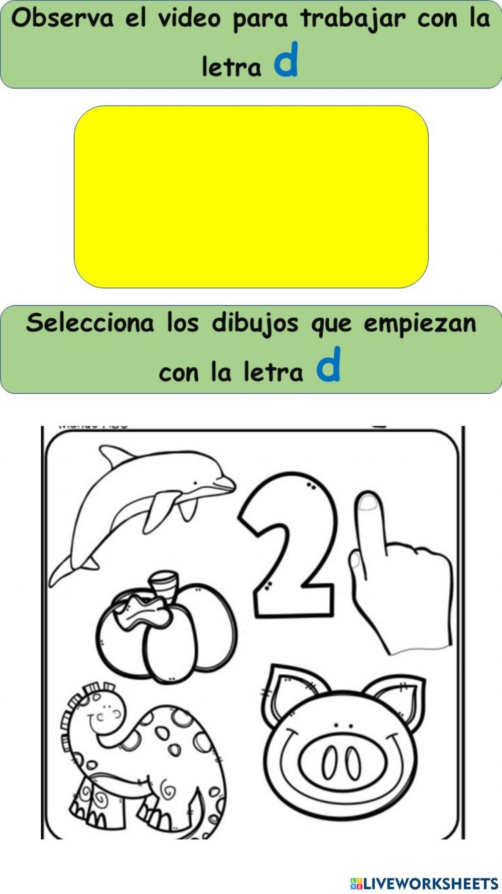 Letra d | Free Interactive Worksheets | 1854535