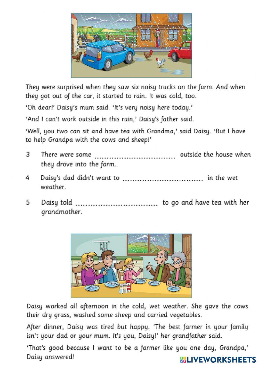 Movers 1 Reading and writing P4,5,6 worksheet | Live Worksheets