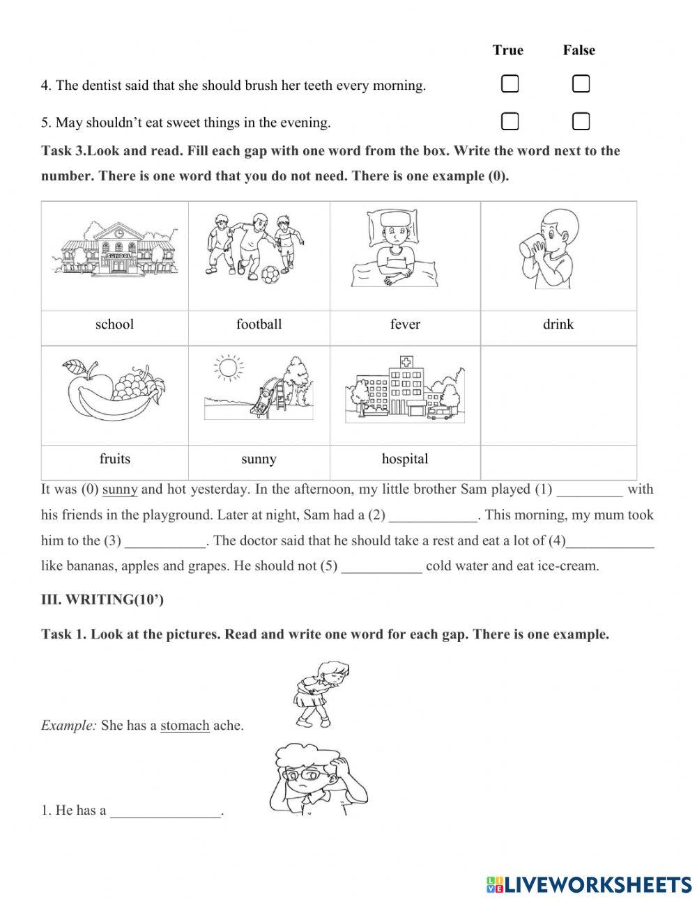 U11 reading G5 worksheet | Live Worksheets