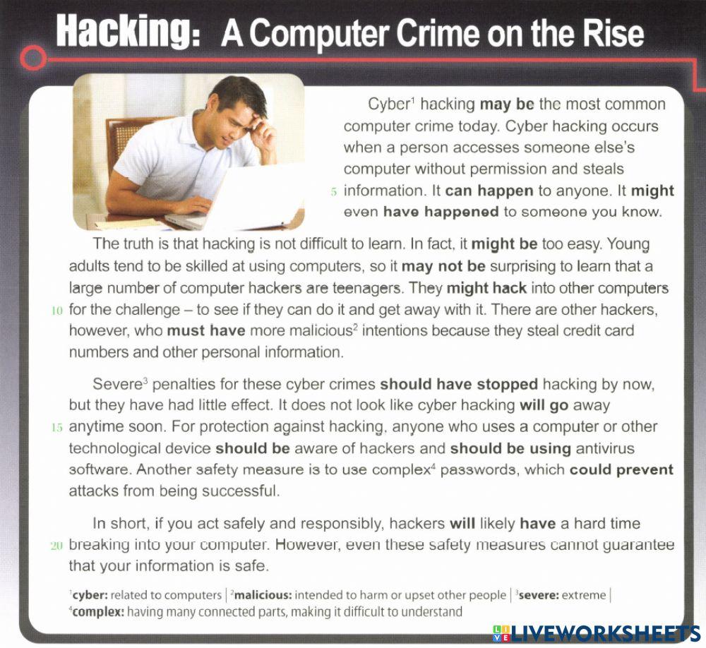 CyberCrime online exercise for | Live Worksheets