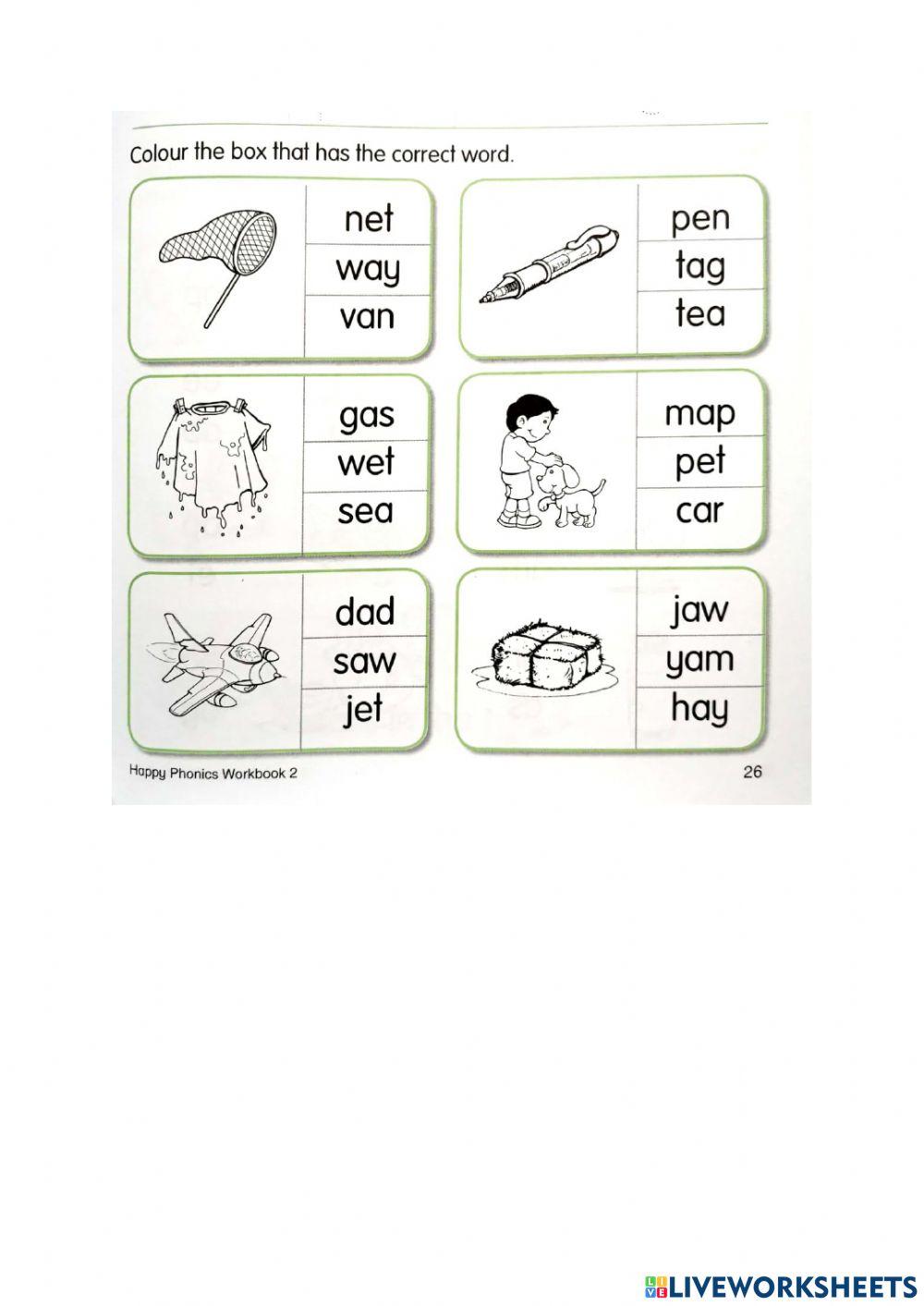 Phonics online exercise for Preschool | Live Worksheets