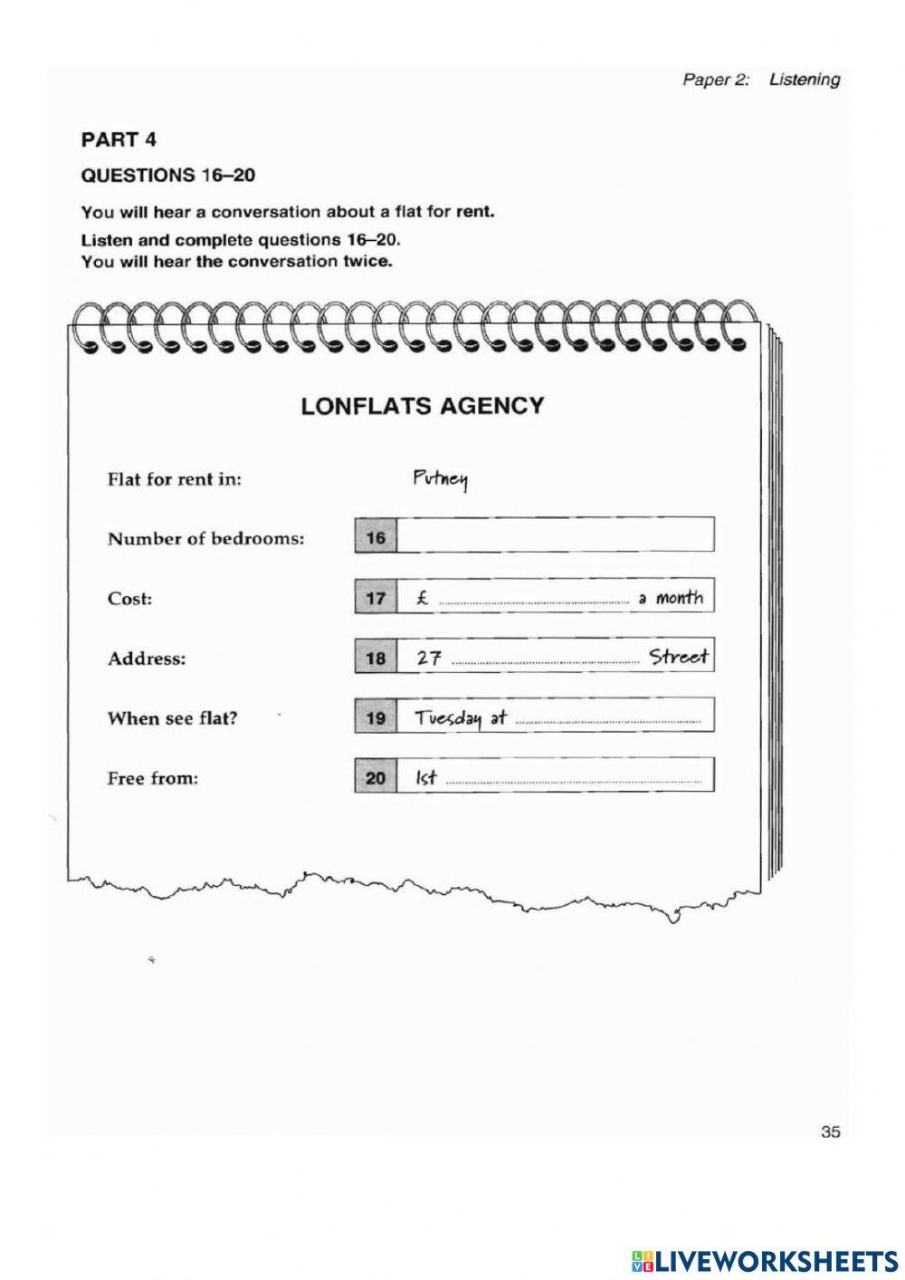 LISTENING AND S… | Free Interactive Worksheets | 3543691