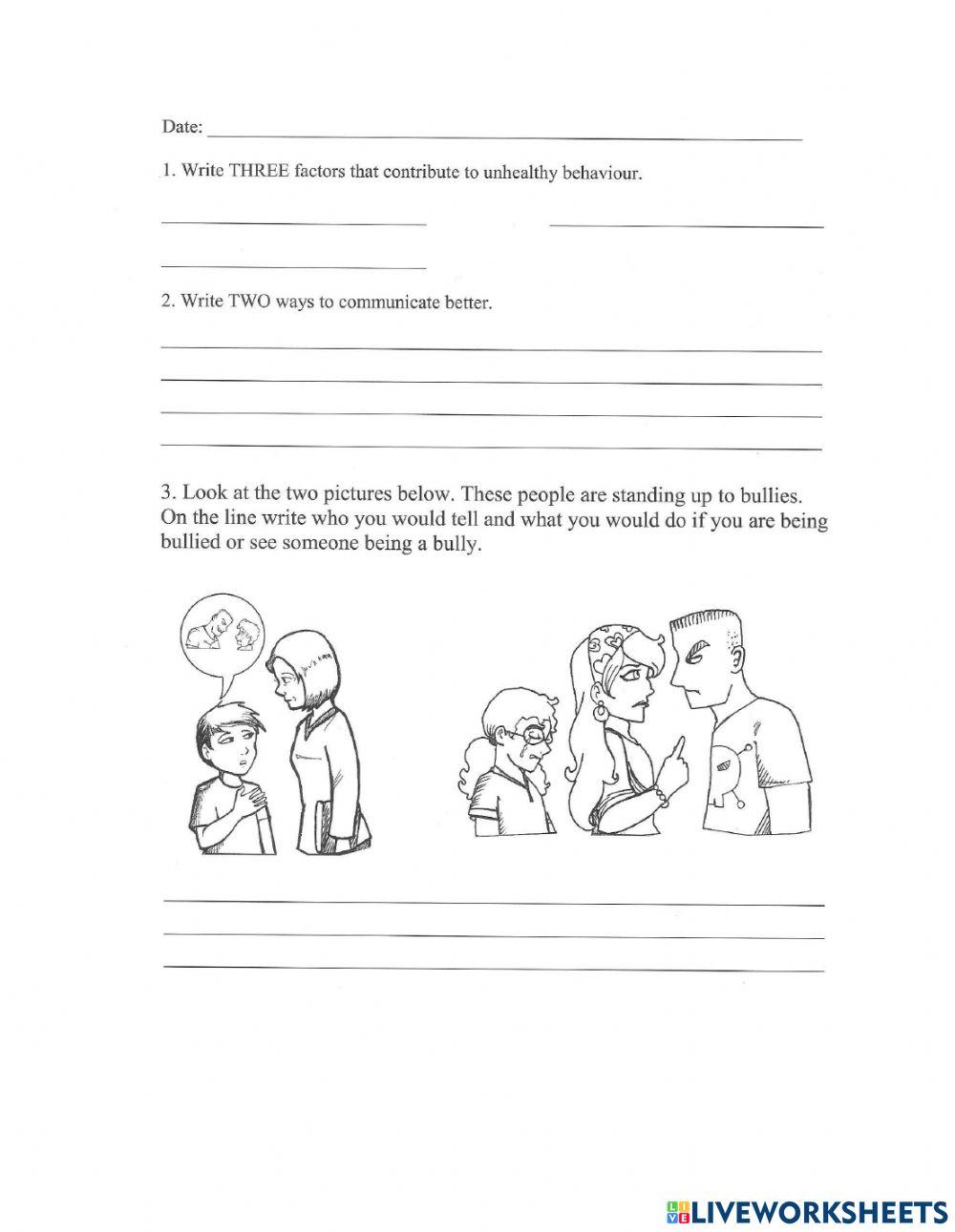 Communication exercise for 3 | Live Worksheets