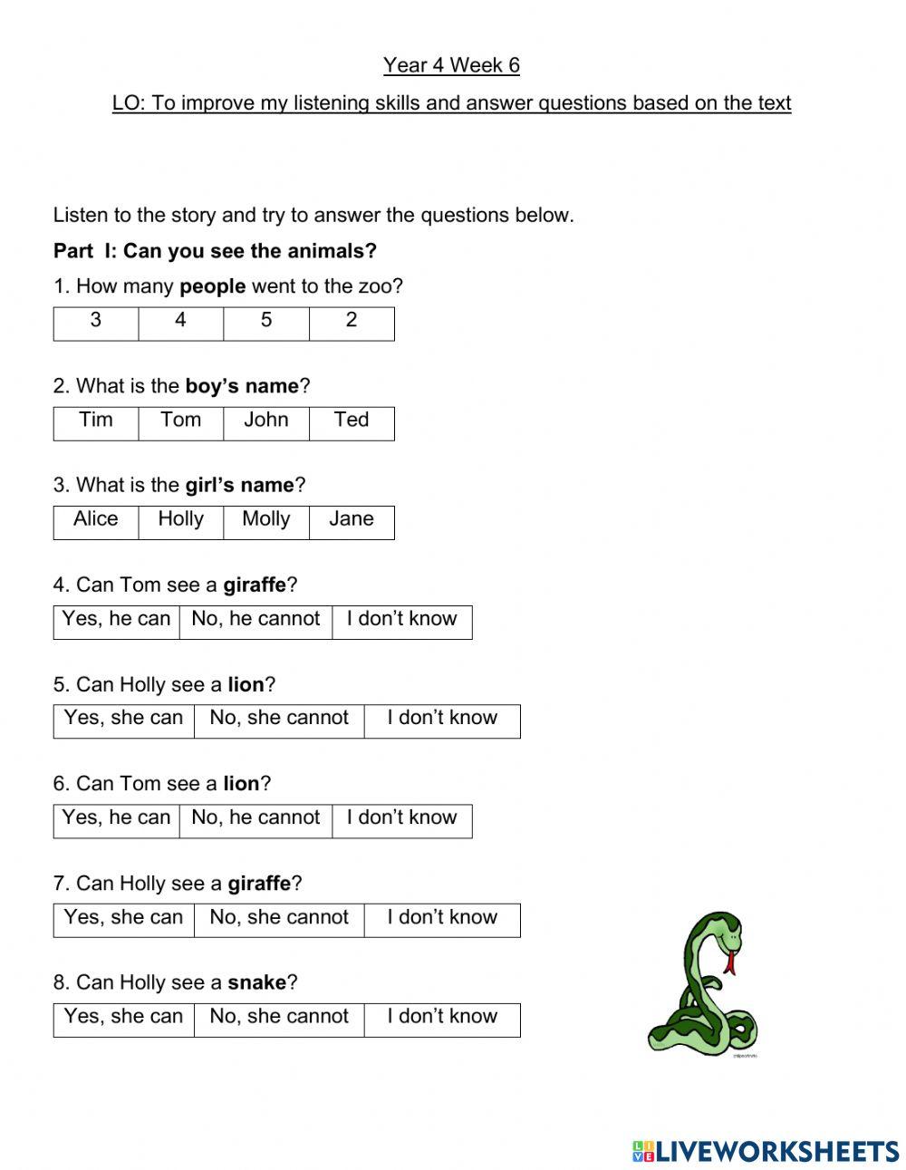 Y4 Term 2 Week 6 Lesson 5 worksheet | Live Worksheets