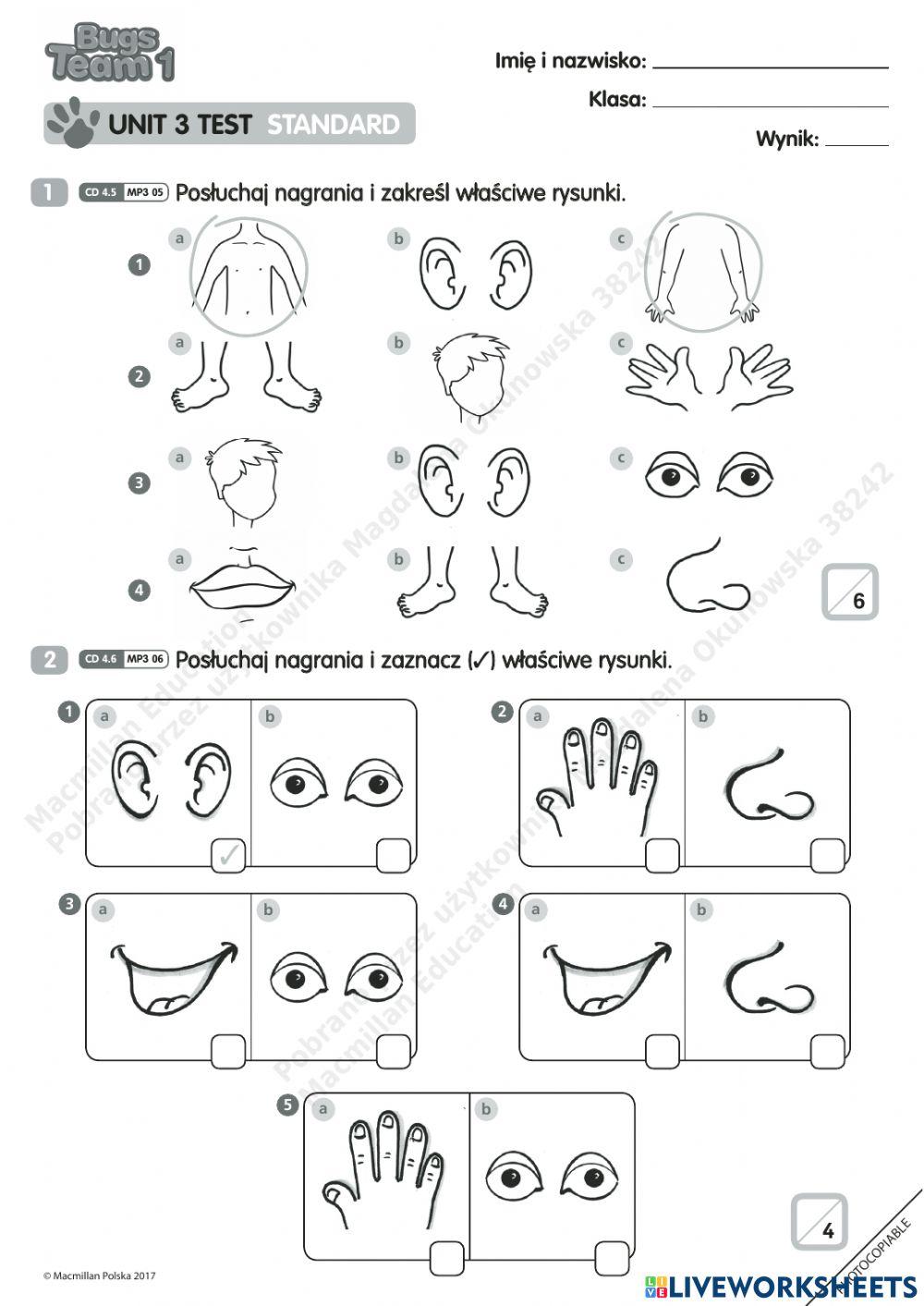 unit 3 test-grade 1 online exercise for | Live Worksheets