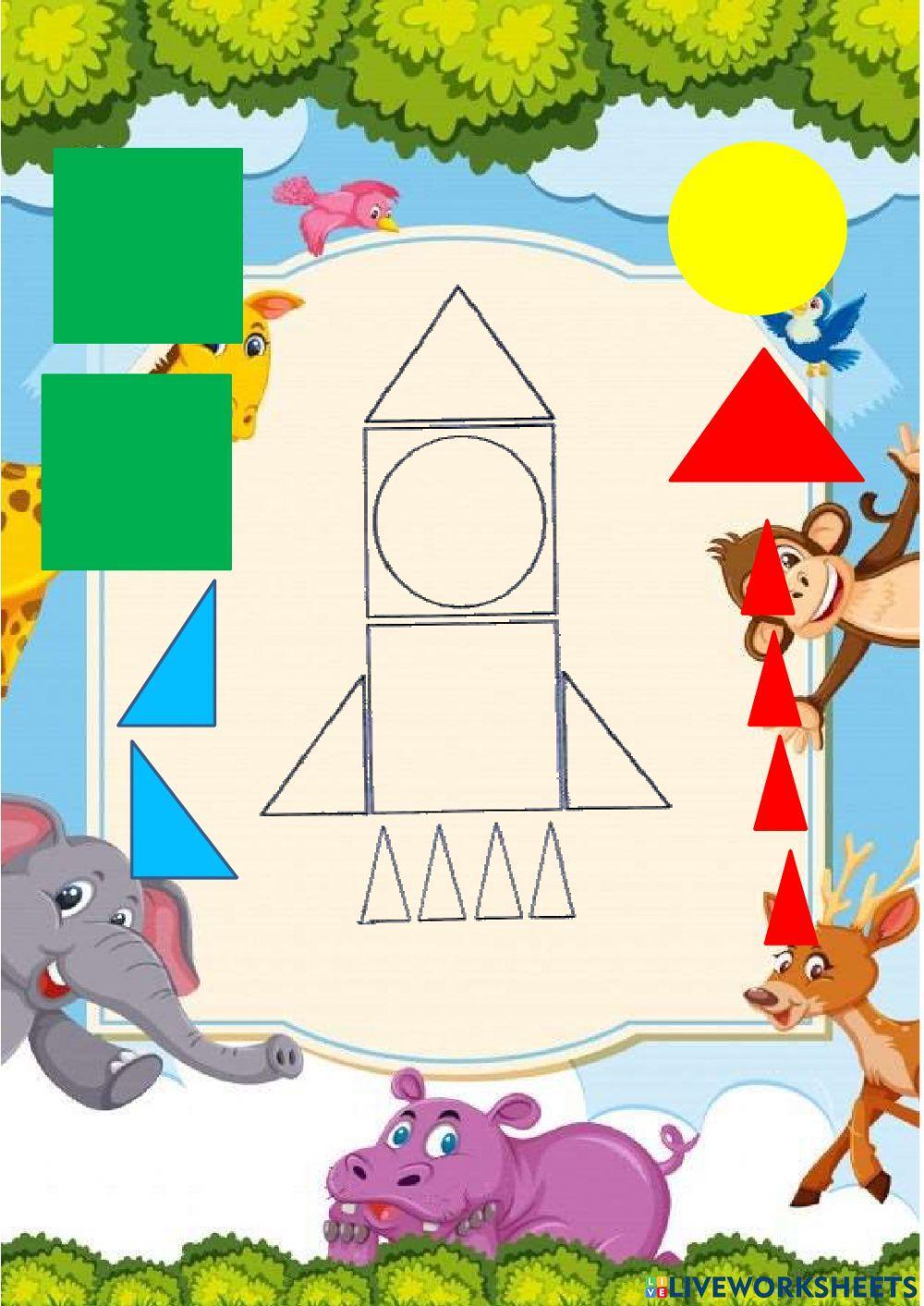 Me gustan las formas worksheet | Live Worksheets