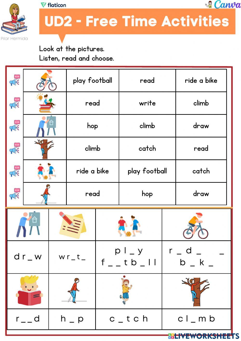 2EP UD2 FREE TIME ACTIVITIESS p2 Rooftops worksheet | Live Worksheets