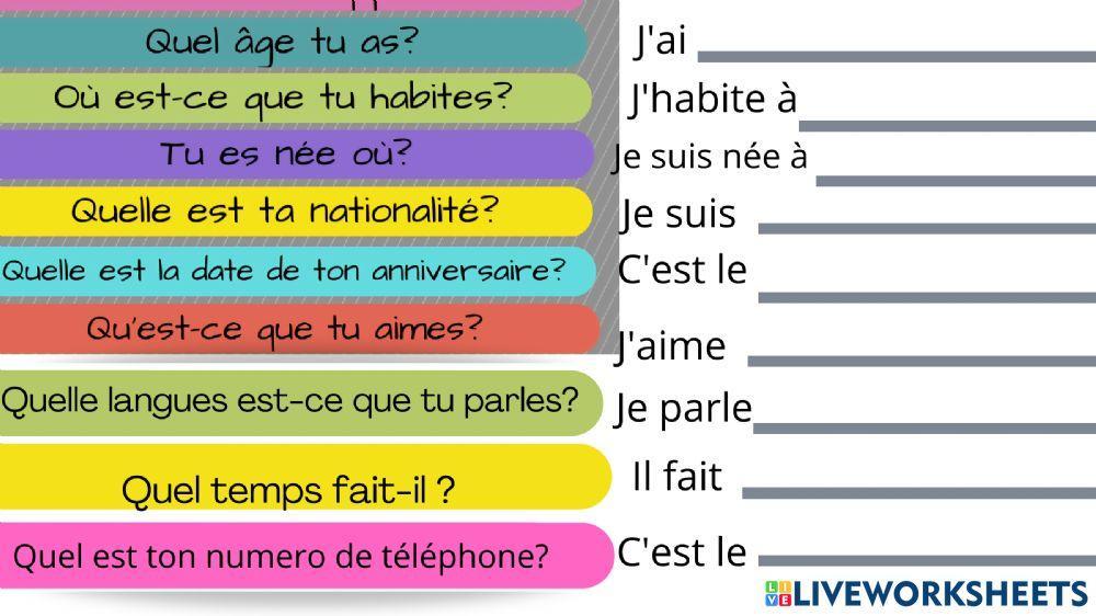 Questions online exercise for questions | Live Worksheets