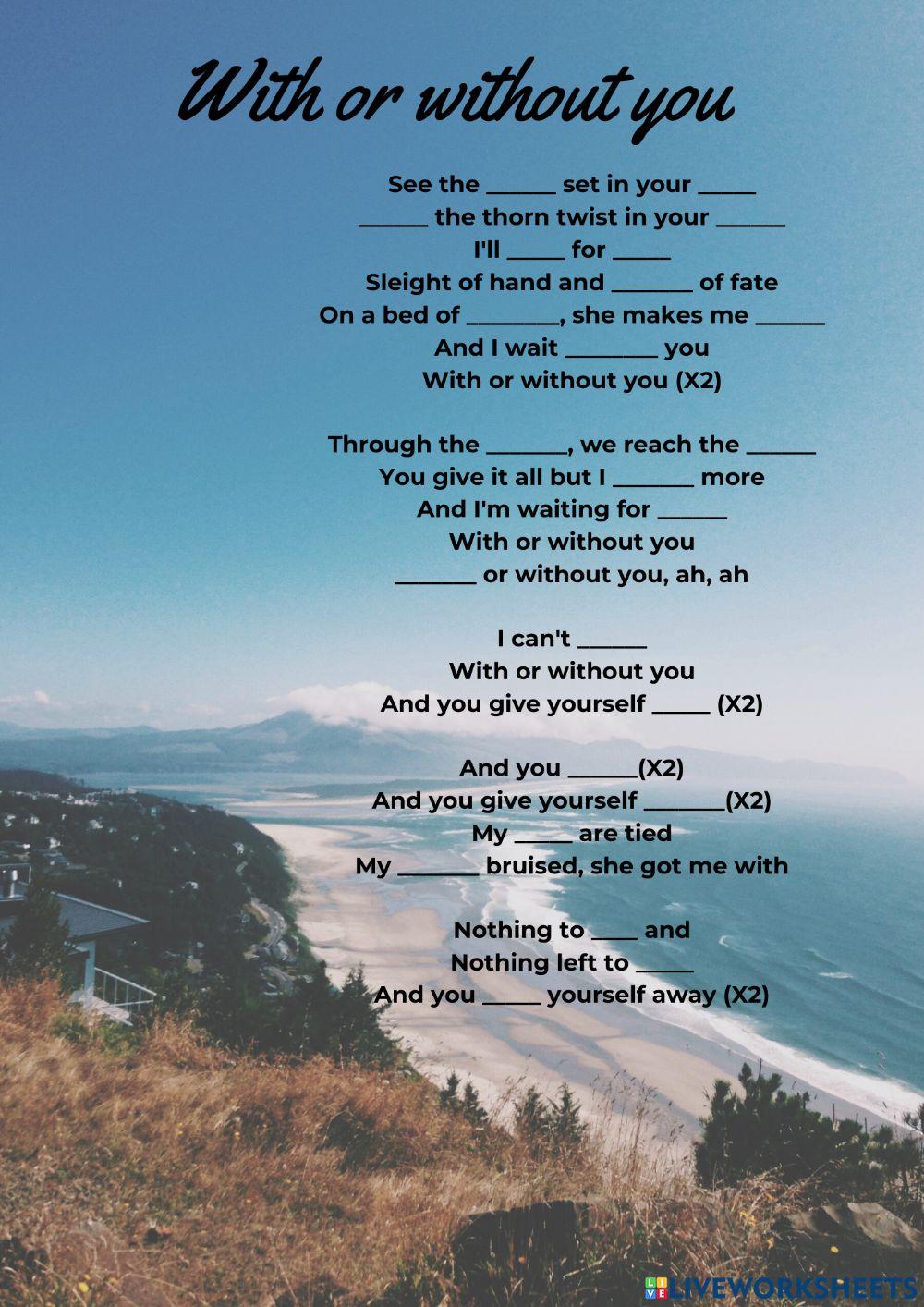 1857616 | With or without you FUN | LizzBabelCorp