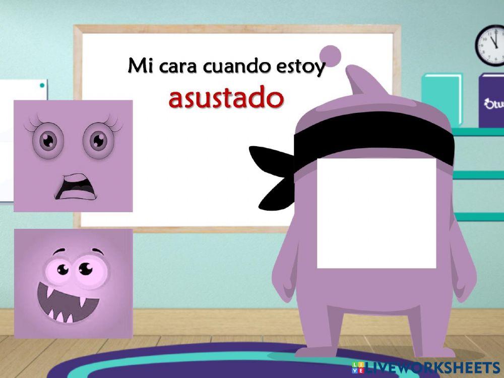 Mi cara cuando estoy... worksheet | Live Worksheets