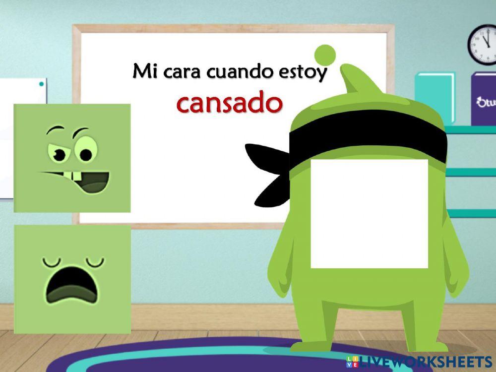 Mi cara cuando estoy... worksheet | Live Worksheets