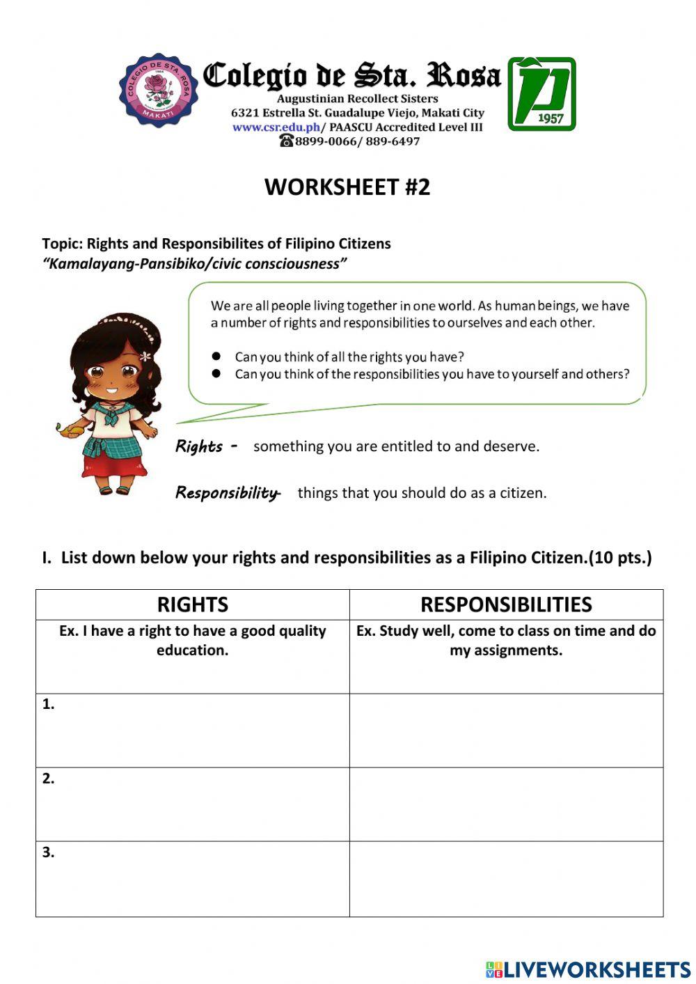 EsP 5 -Worksheet-2 online exercise for | Live Worksheets