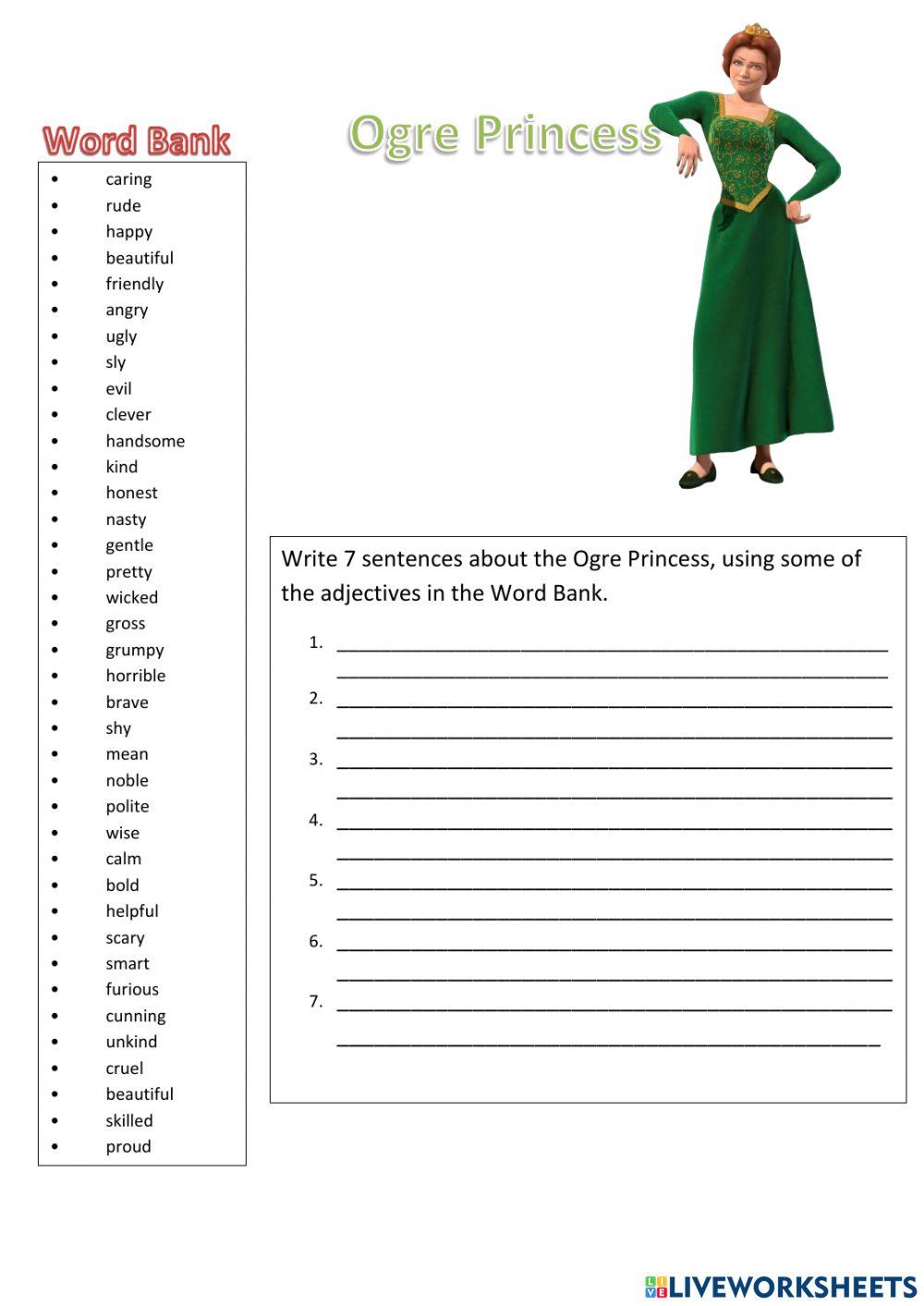 Adjectives online exercise for Grade 7 | Live Worksheets