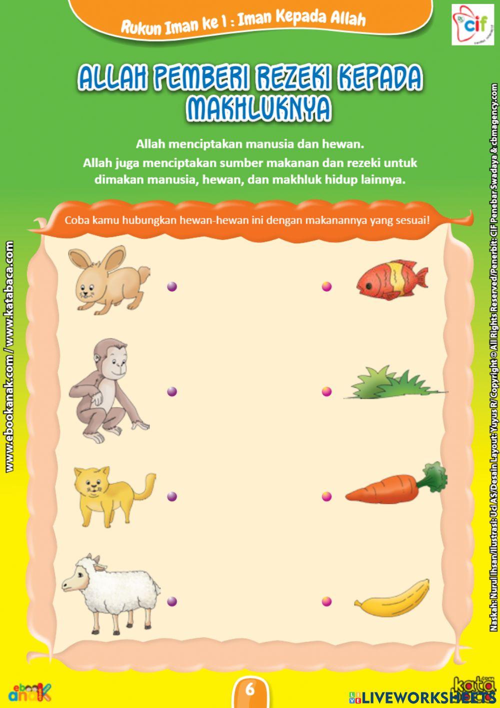 Rukun iman interactive exercise for grade 1 | Live Worksheets