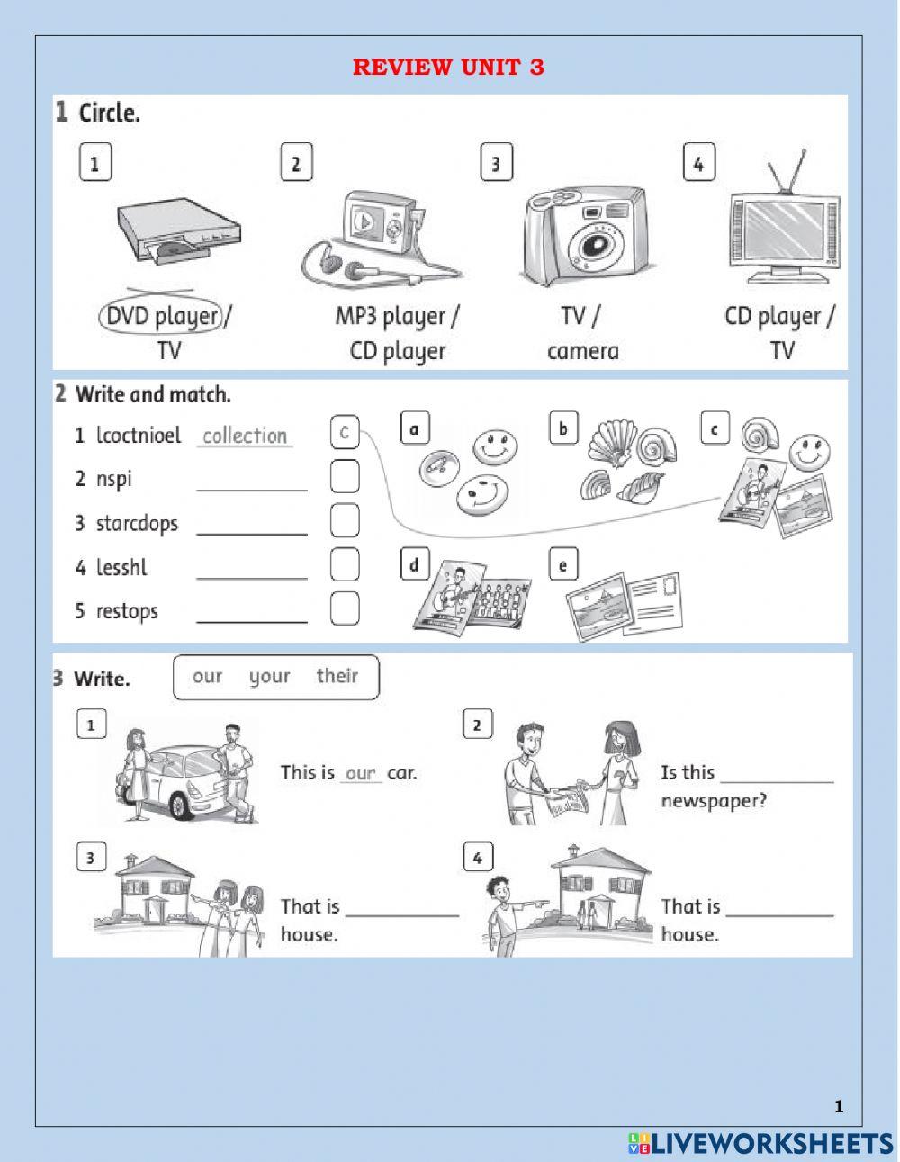 G5-REVIEW UNIT 3 online exercise for | Live Worksheets