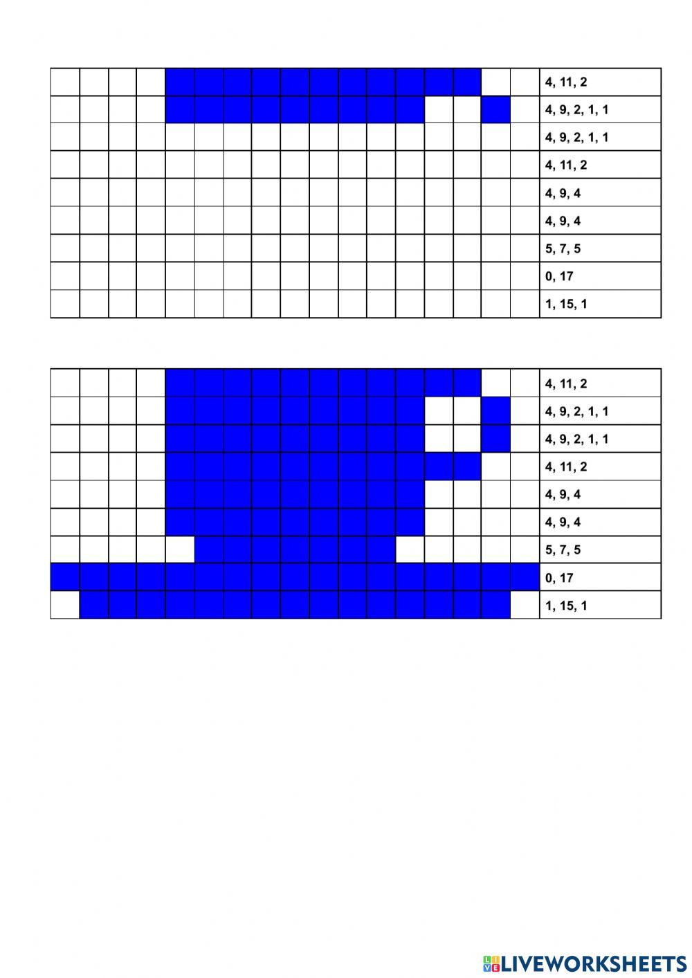 Pixels worksheet | Live Worksheets