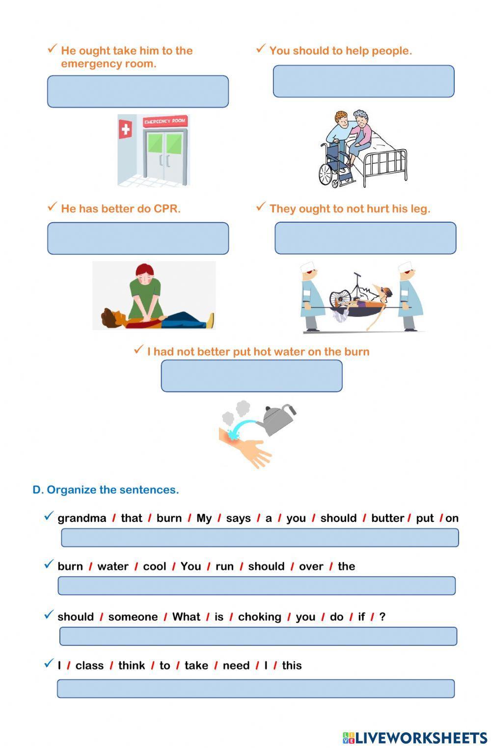 First Aid - Eng… | Free Interactive Worksheets | 1859588