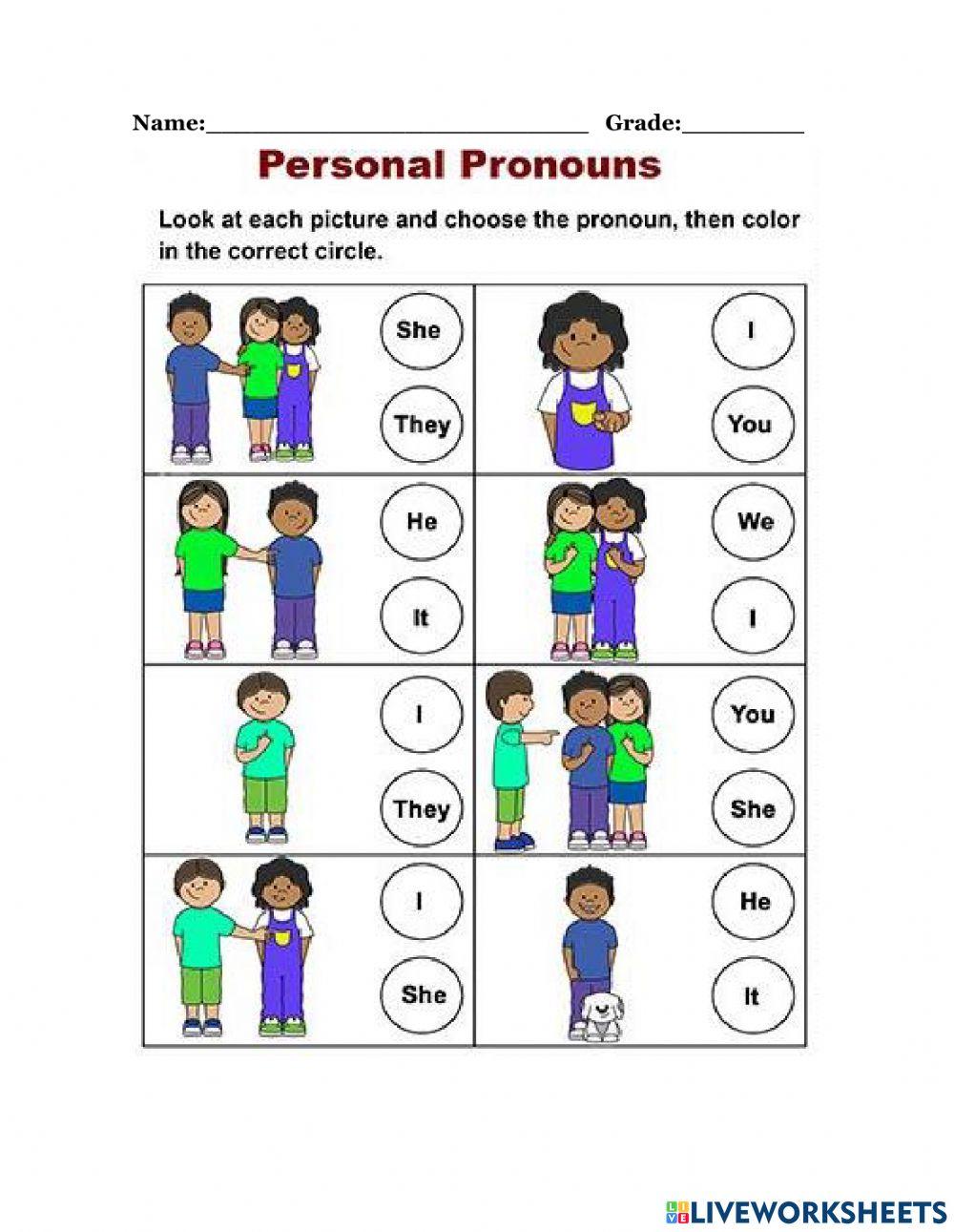Personal Pronouns Practice 2722305 | María Domínguez