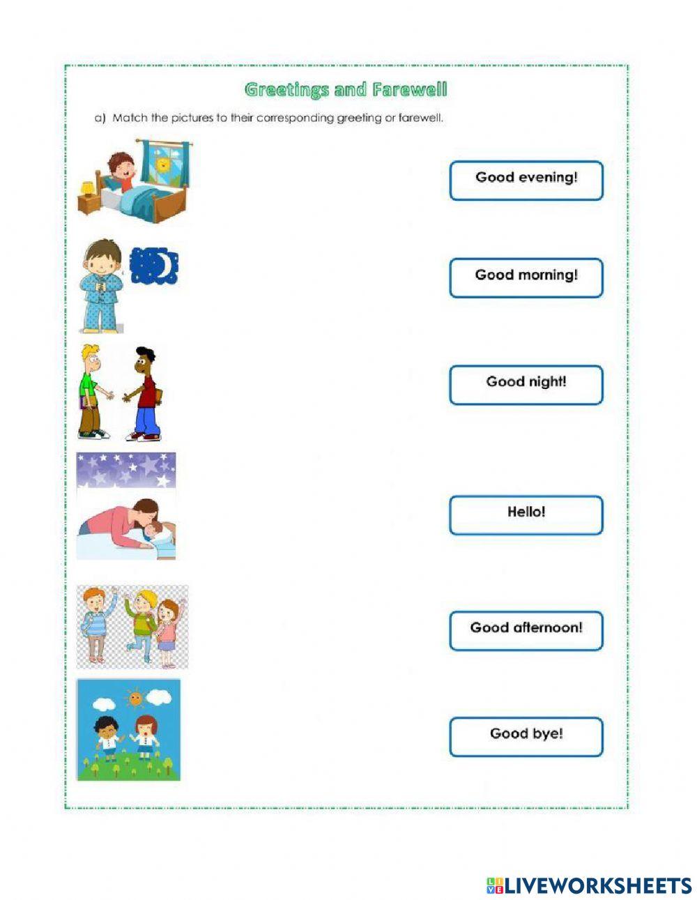 Greeting Joint and Drag online exercise for | Live Worksheets