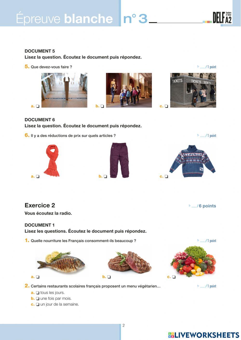 Delf a2 | Free Interactive Worksheets | 1859931