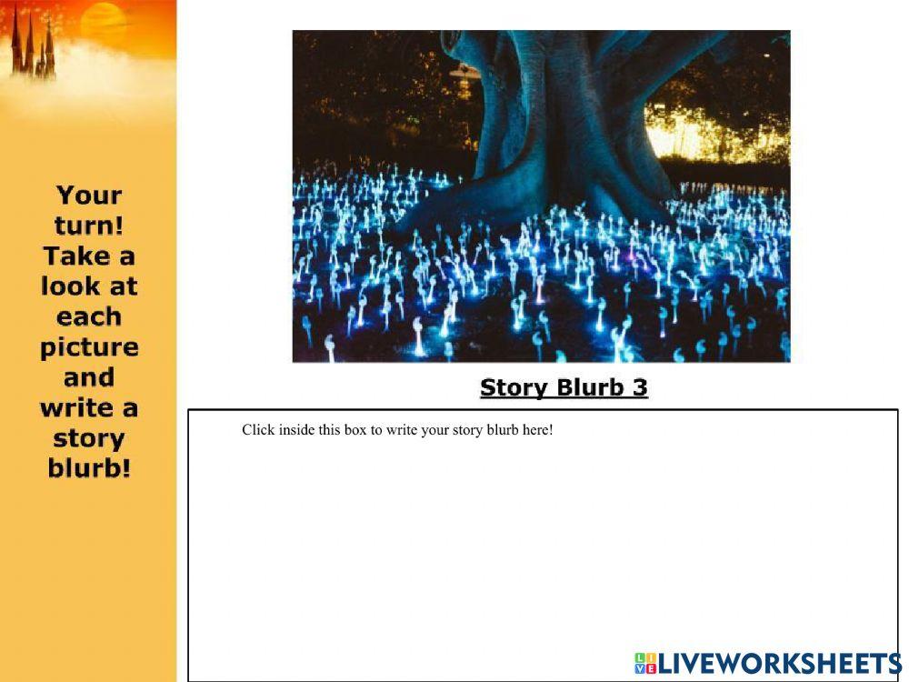Fantasy Writing-Story Blurb 3 and 4 online exercise for | Live Worksheets