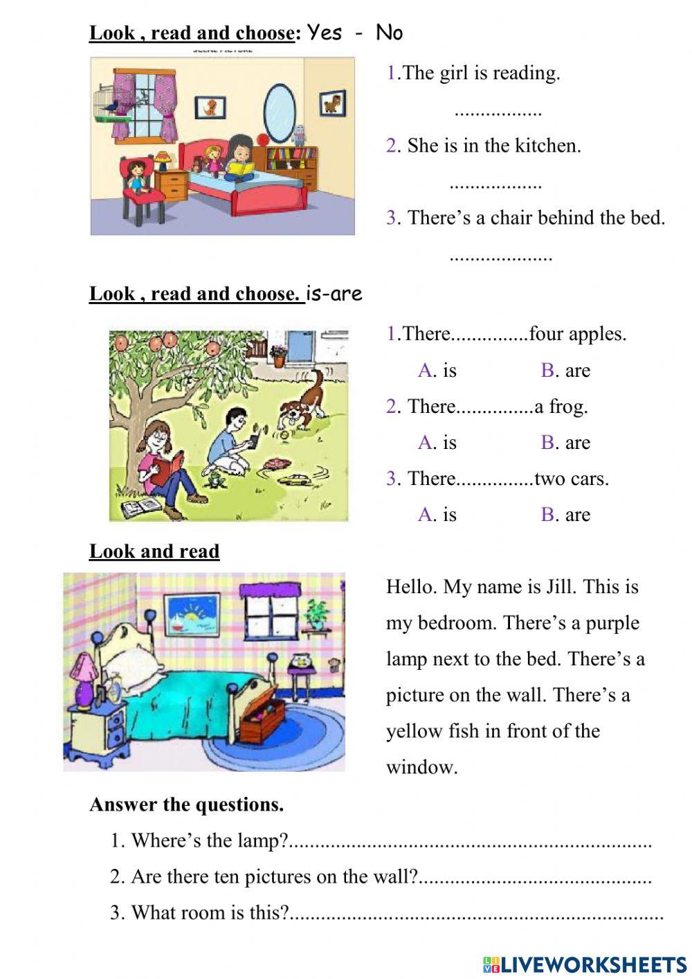 Home online exercise for 2 | Live Worksheets