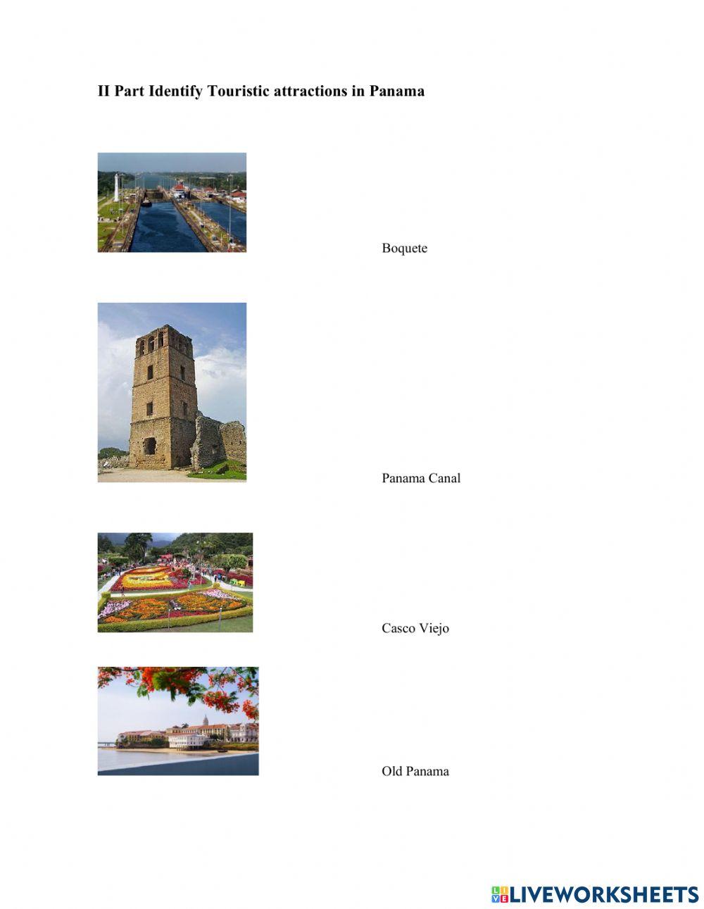Panama Attracti… | Free Interactive Worksheets | 1865721