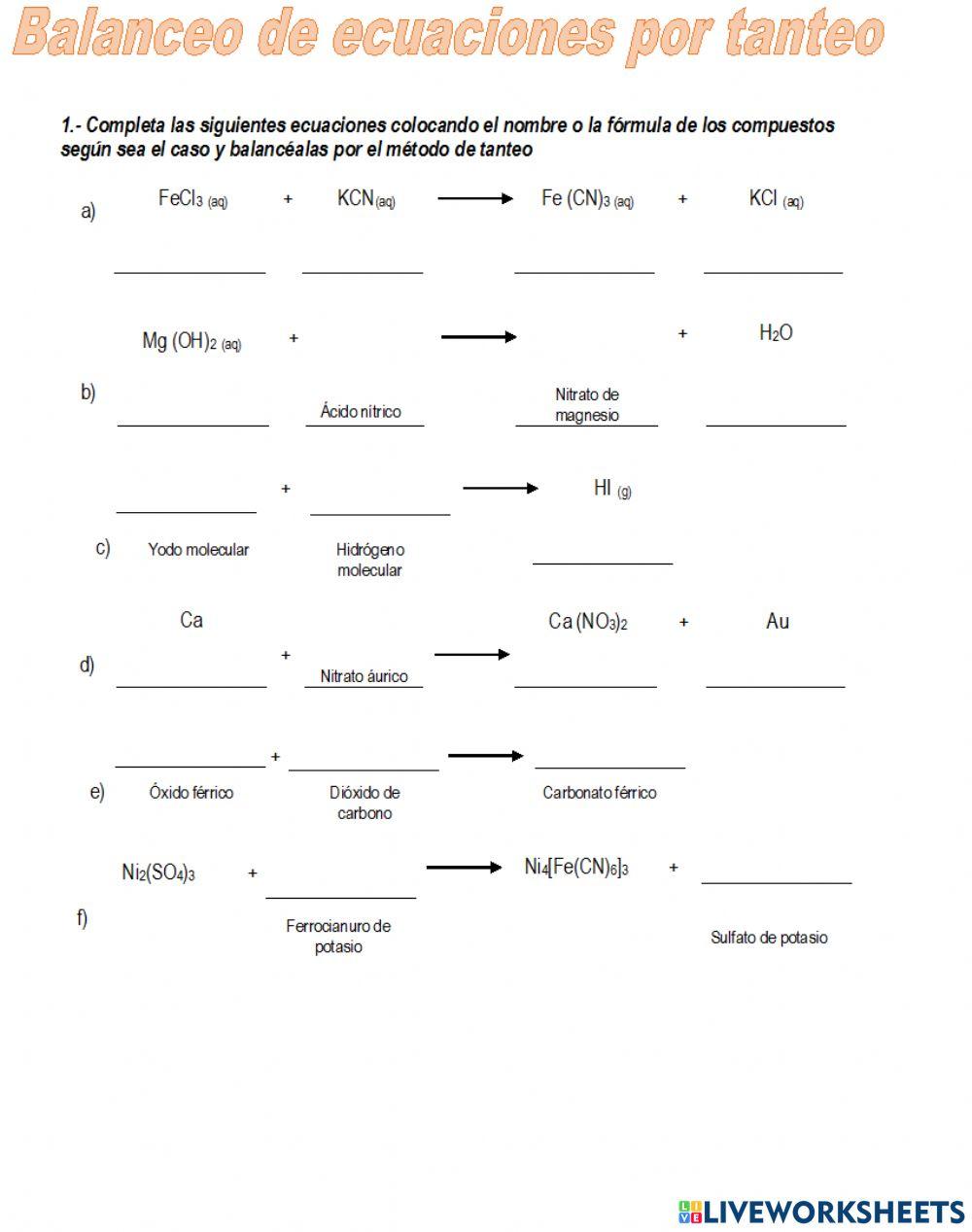 Balance | Free Interactive Worksheets | 1860203