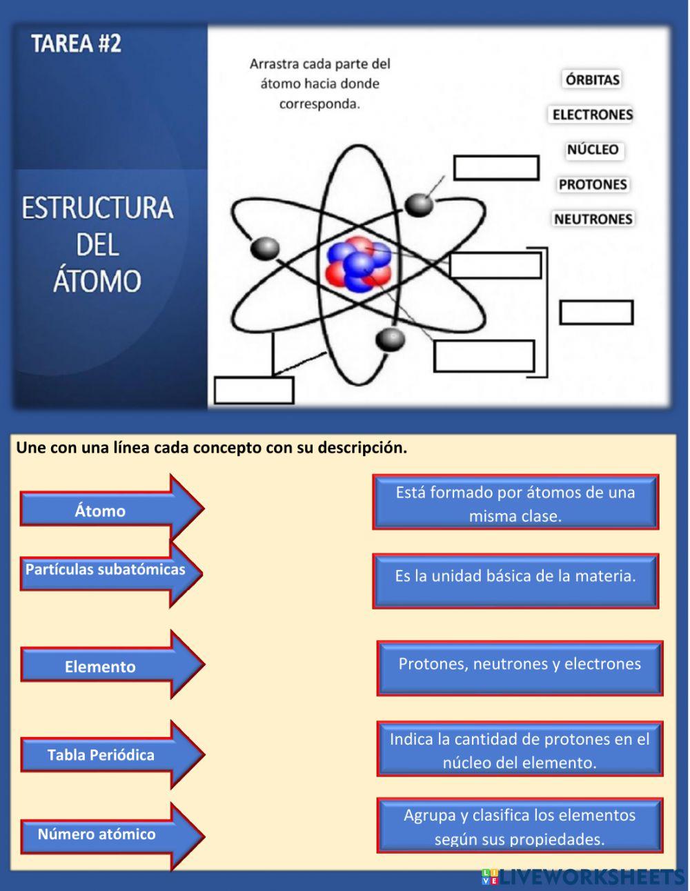 6830659 | TAREA -2 5TO GRADO ESTRUCTURA DEL ATOMO