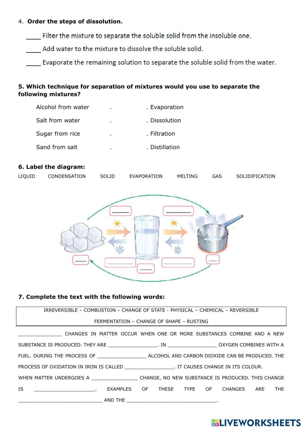 YEAR 6 TEST MATTER AND LIGHT 0926 | Candela_Gimenez