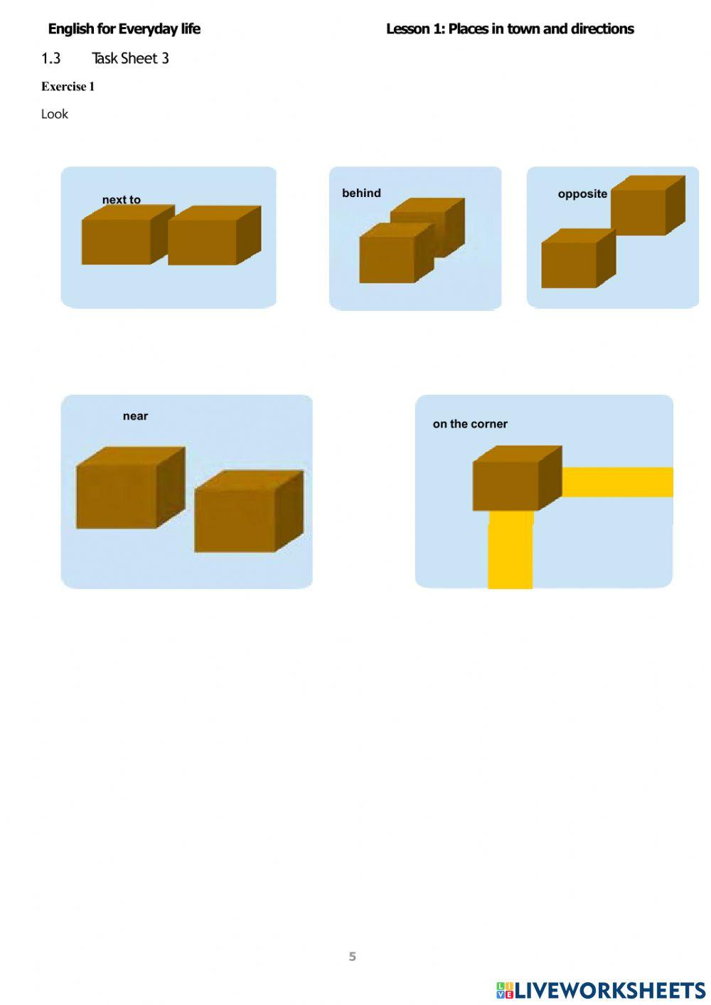 Directions online exercise for | Live Worksheets