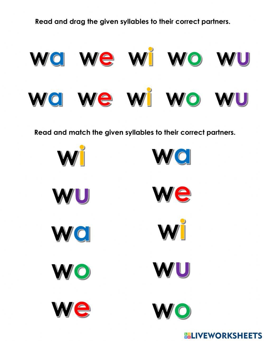 Latter Ww and t… | Free Interactive Worksheets | 1907542