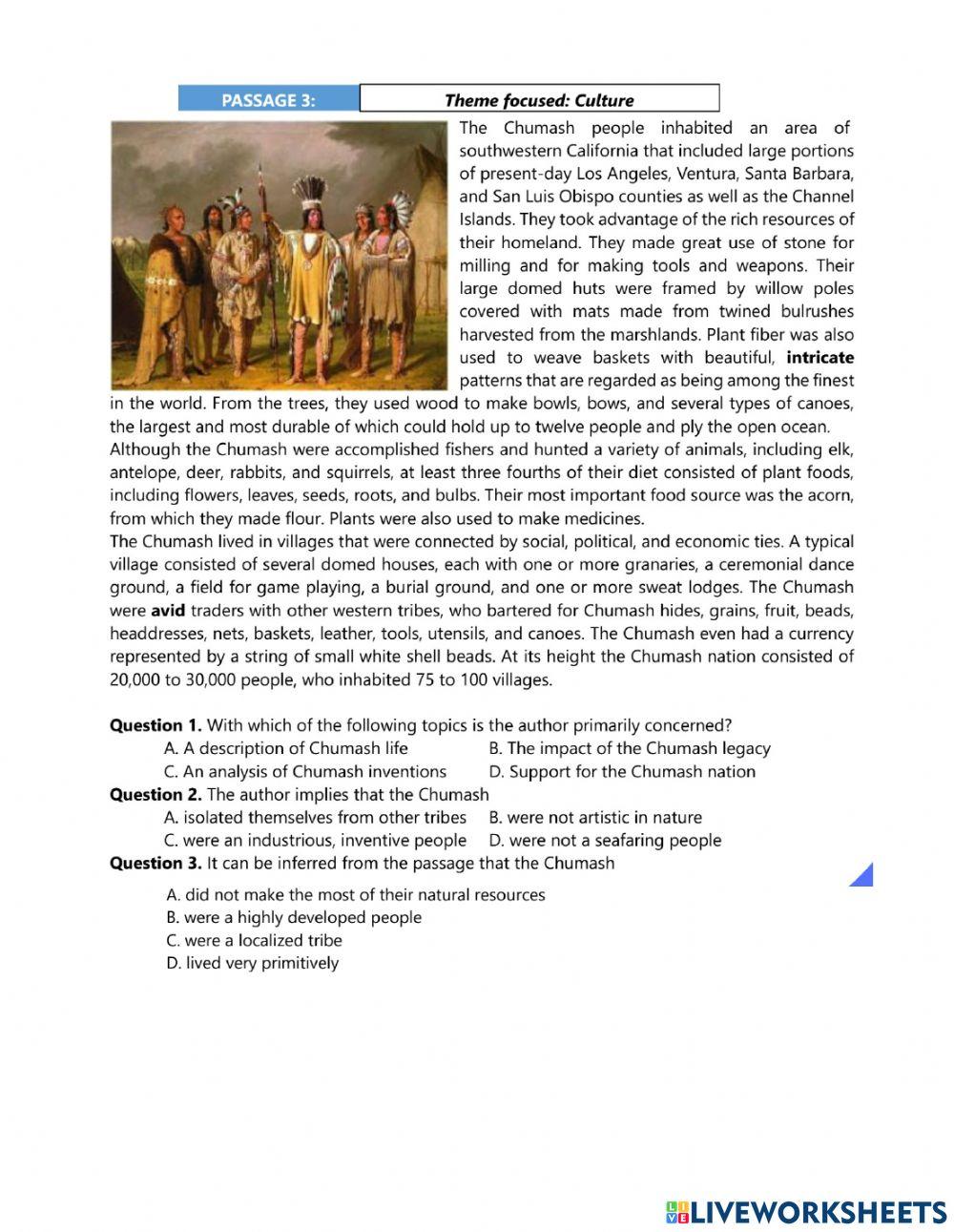 CLC2- Unit 1- Further Practice worksheet | Live Worksheets