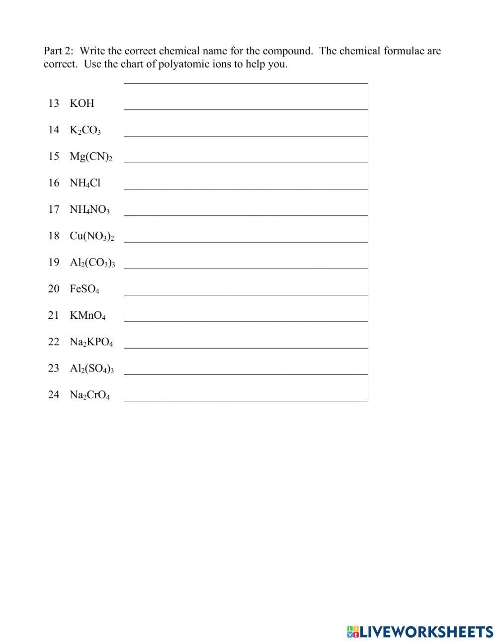 naming ionic compounds worksheet