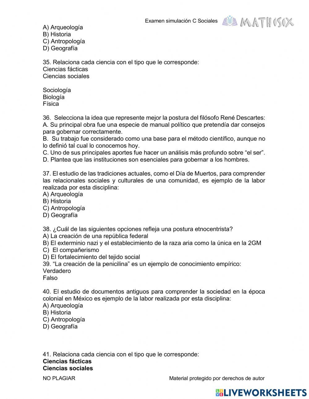 SIMULACIÓN. CIE… | Free Interactive Worksheets | 2761967