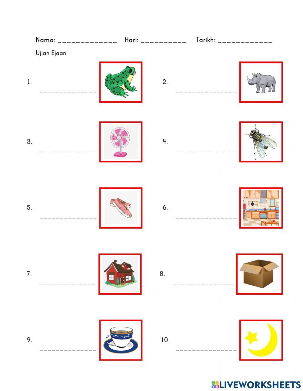 1908798 | Ejaan | Sarros | LiveWorksheets