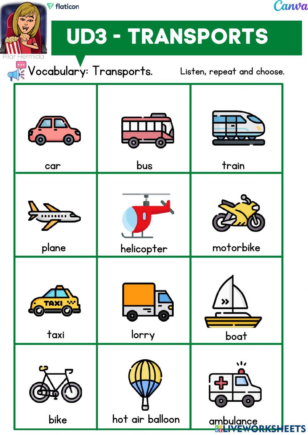 1EP UD3 Transports p1 Rooftops worksheet | Live Worksheets