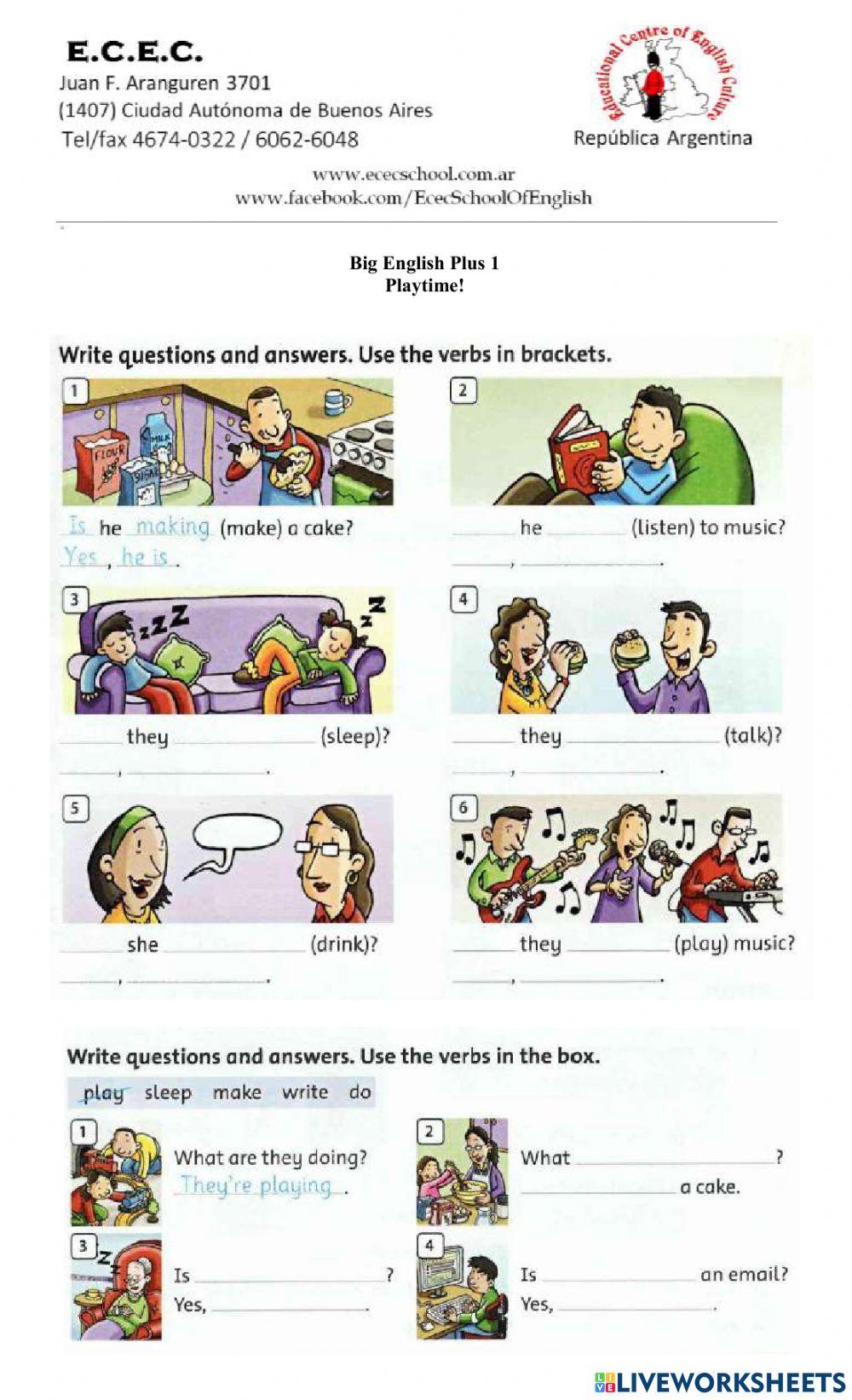 Big English Plus 1 - Play Time online exercise for | Live Worksheets