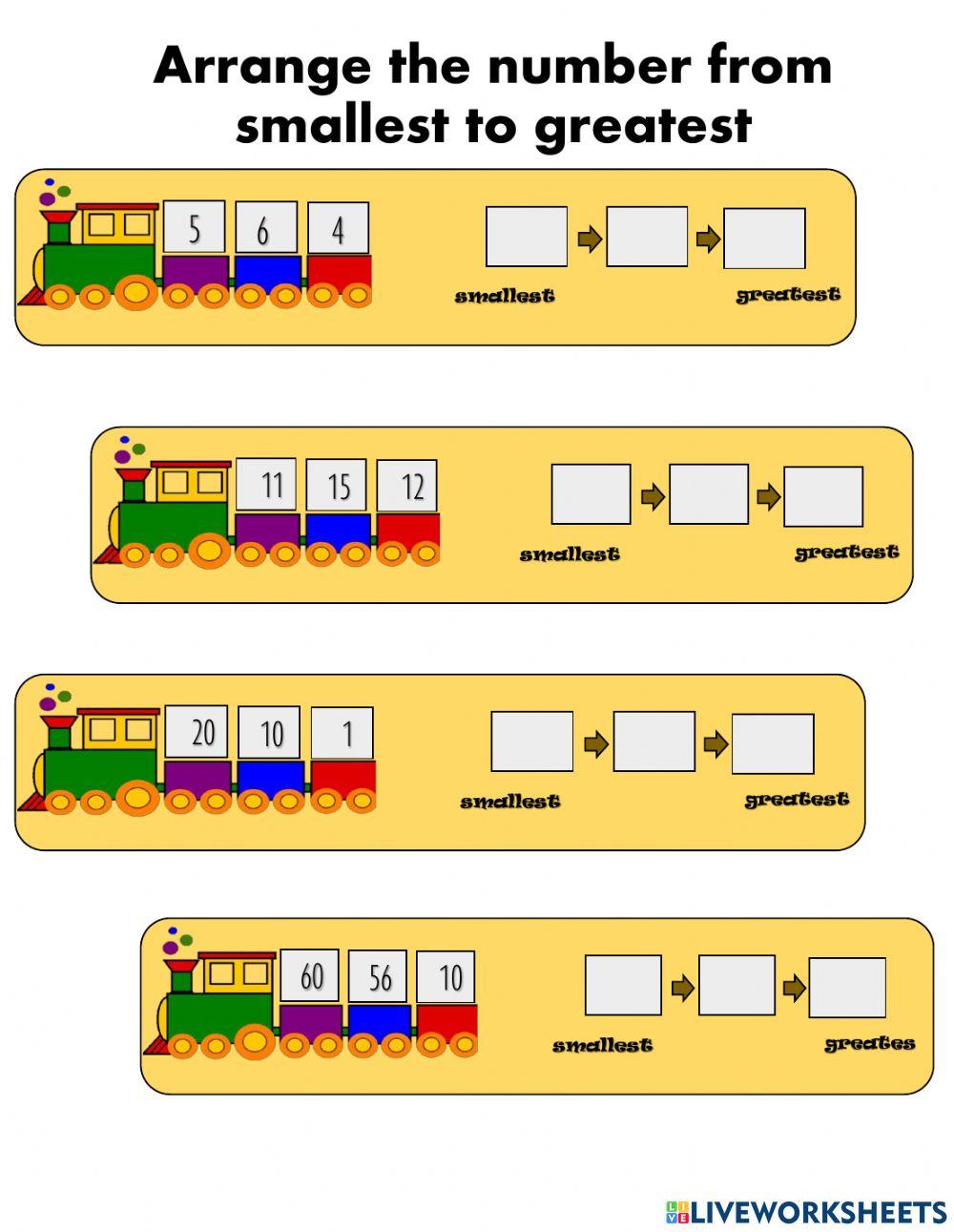 Comparing and o… | Free Interactive Worksheets | 1927889