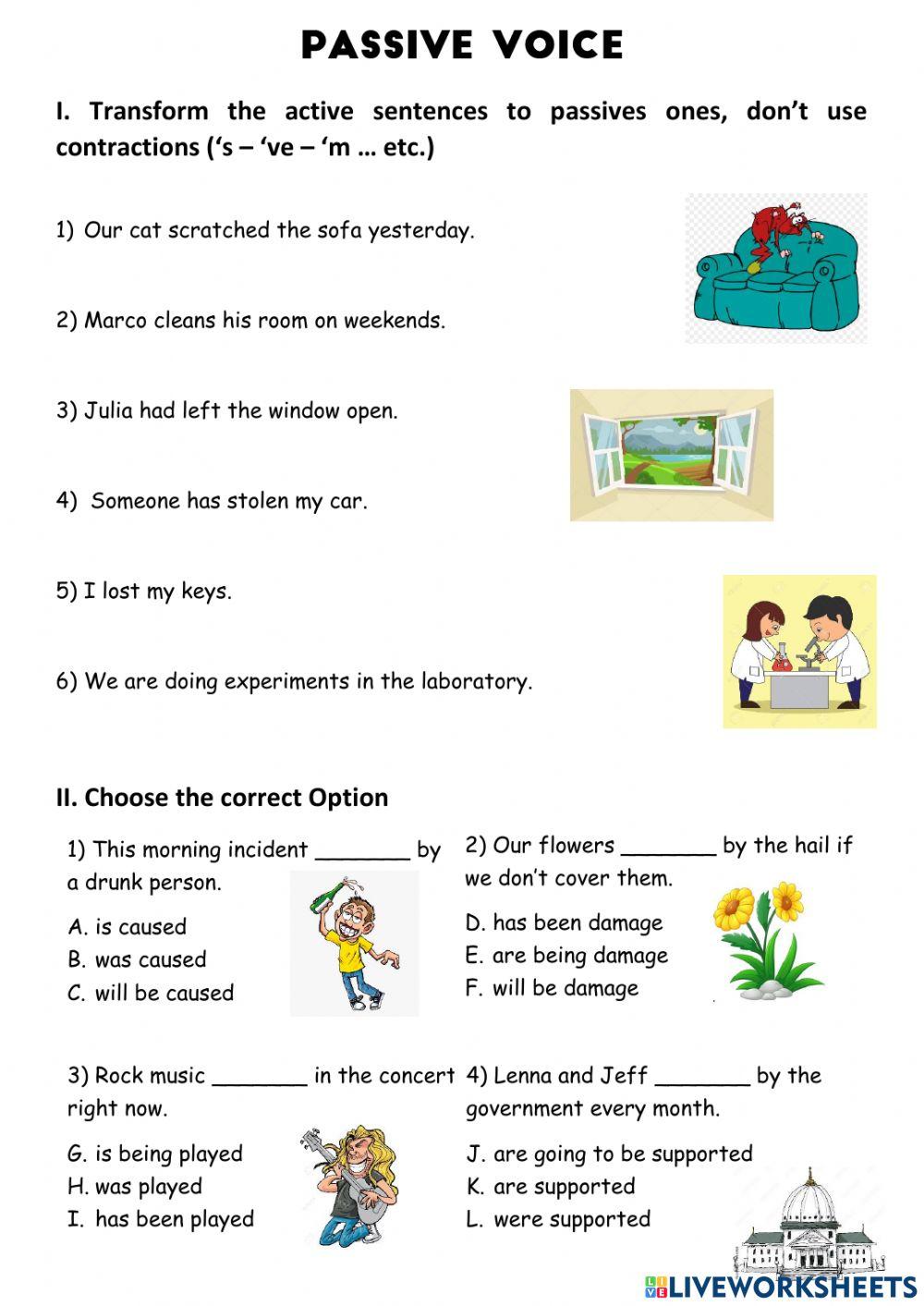 Passive Practice 3563811 | Alexis Coa | LiveWorksheets