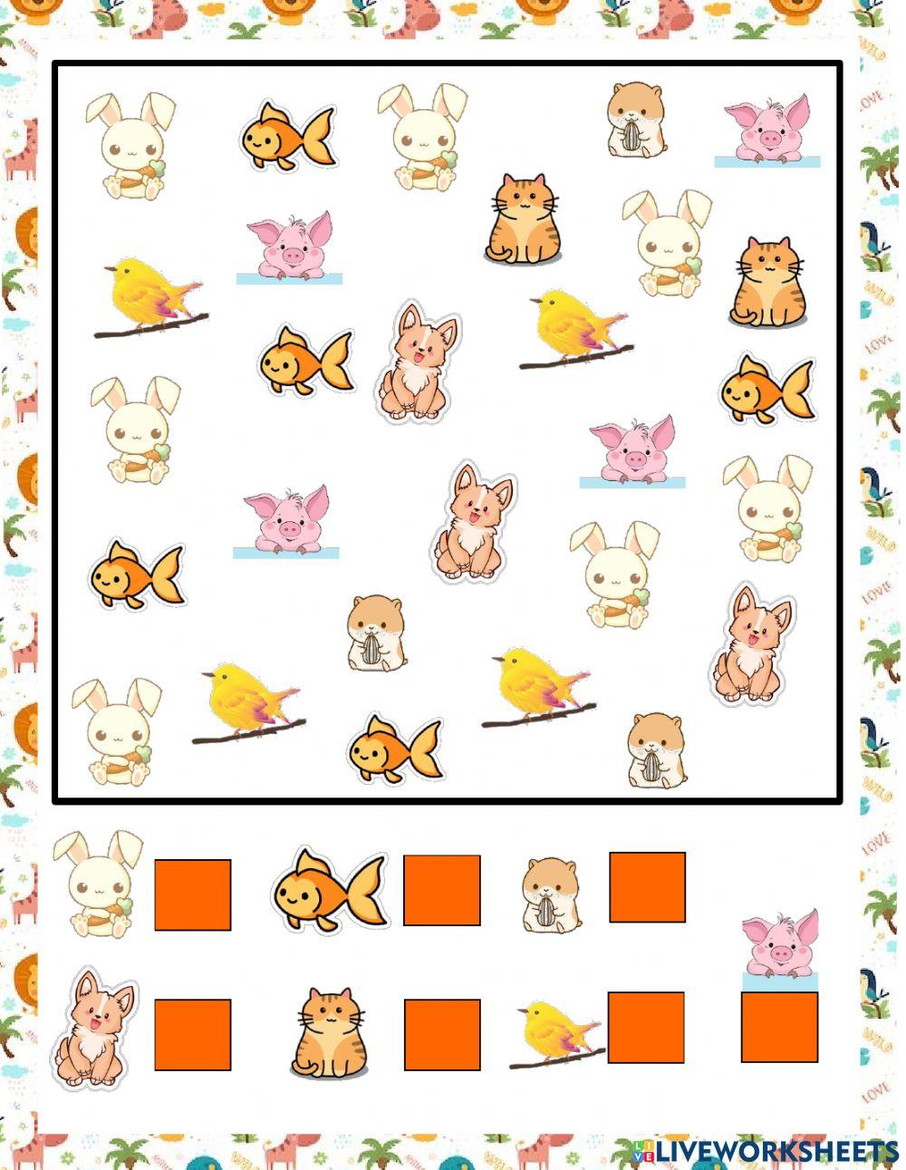 Counting online exercise for preeschool | Live Worksheets