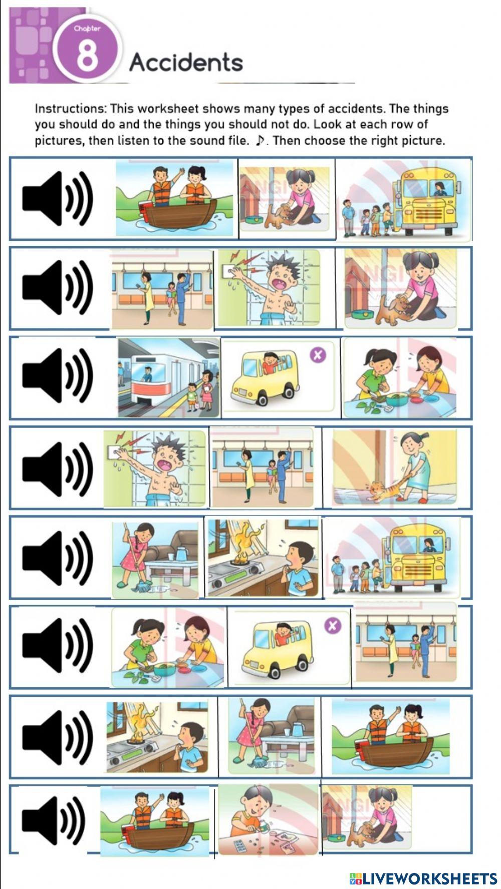 Accidents works… | Free Interactive Worksheets | 1928163